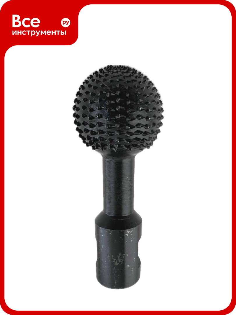 Фреза сферическая по дереву М14, 40 мм, Rusconnect 619603, сухое сверление, для УШМ, рез без СОЖ