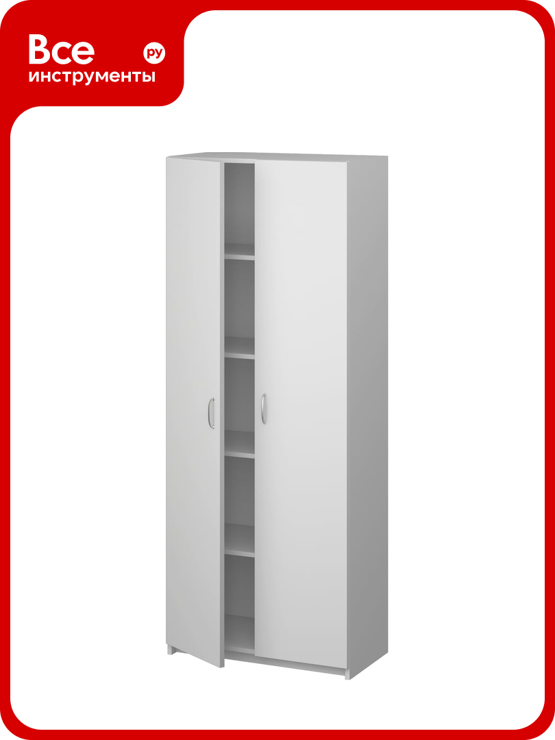 Шкаф Комфорт-Питер Бюджет 2554 (402651, 402880) 290 Белый шагрень 290 Белый шагрень 2554.290.290