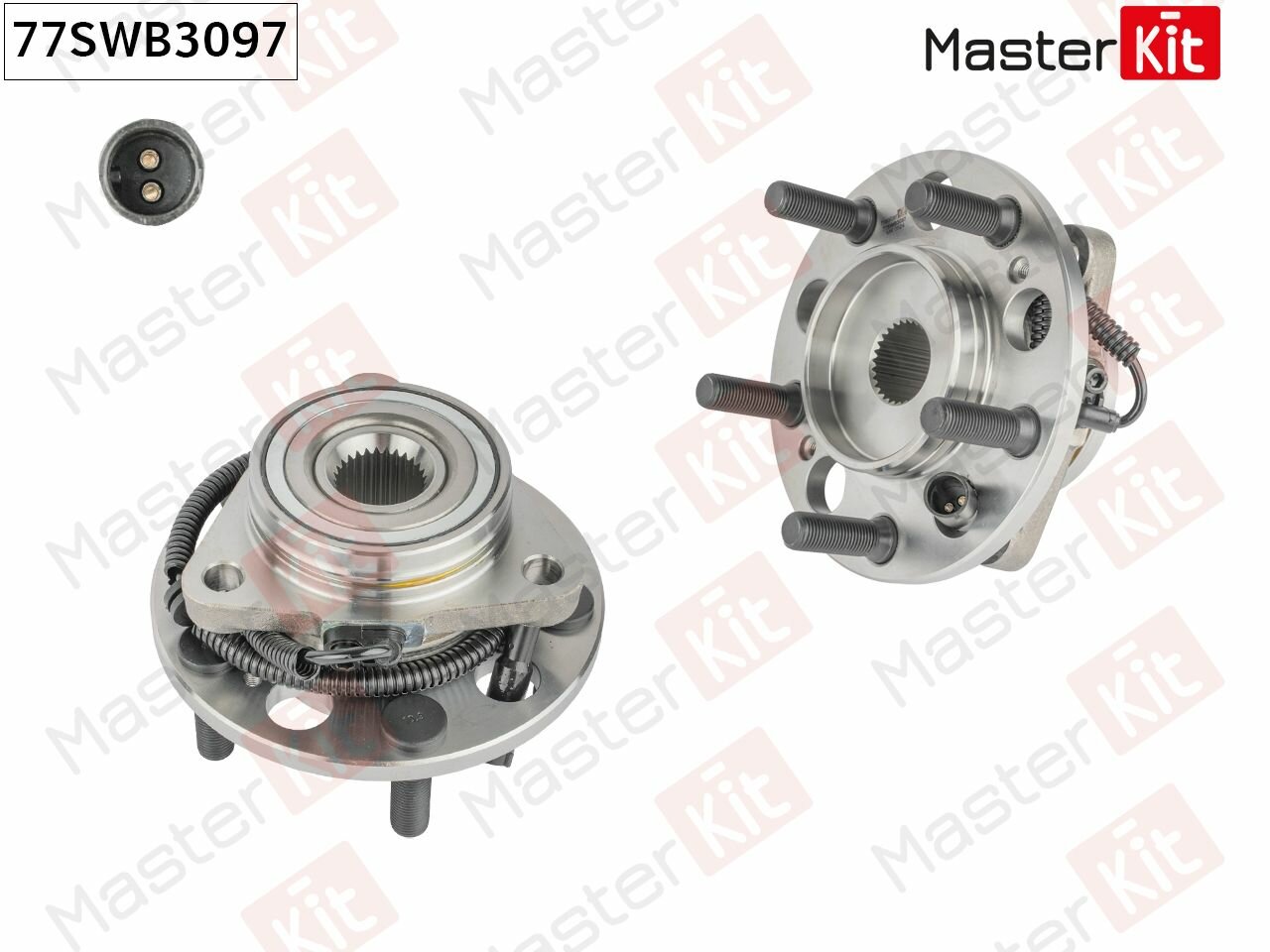 Ступица в сборе с подшипником передний. Ssang Yong, ACTYON I/KYRON/REXTON W 2005 - MasterKit 77SWB3097
