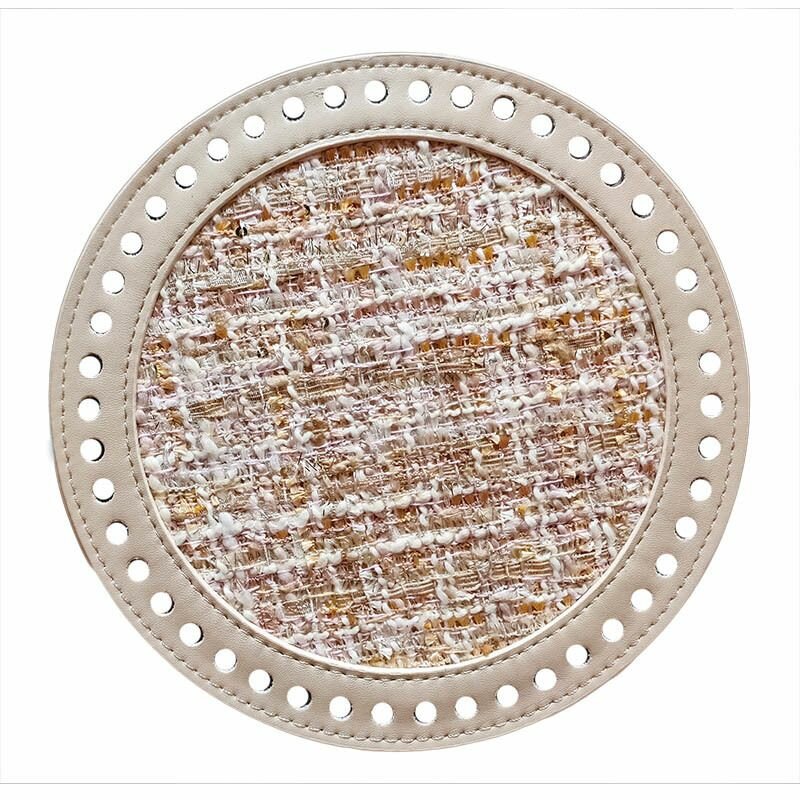 Материалы для плетеной сумки Hyuna, аксессуары для сумок ручной работы, кожаные аксессуары для сумок, чехол для сумки, осень и зима, круглое основание сумки 18 см.