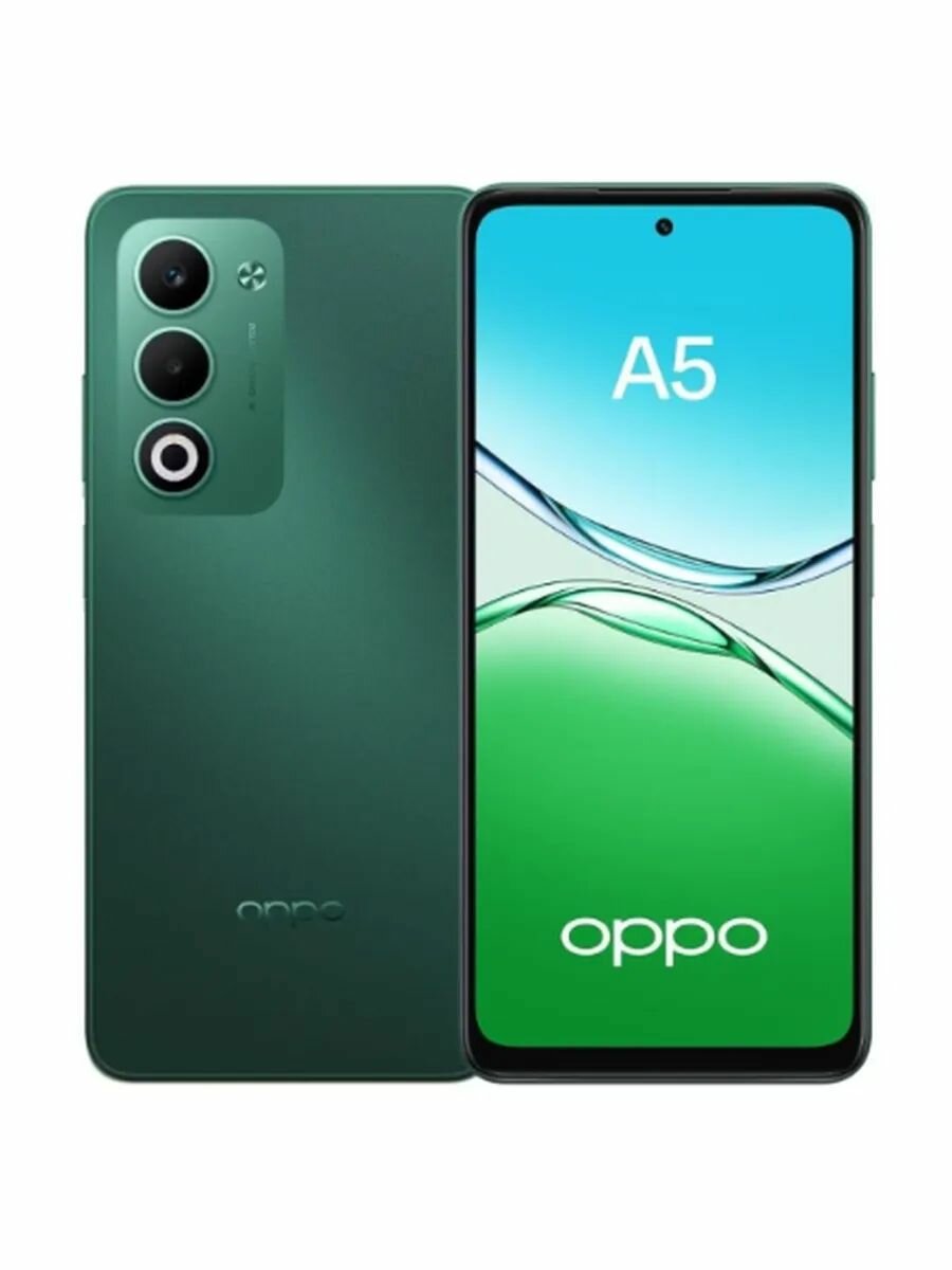 6,67" Смартфон oppo A5 (2025) 8/256 ГБ (194278) зеленый
