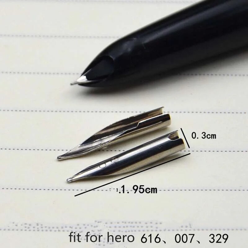 Перьевые ручки Jinhao Baoer Hero F 18,5 мм, серебристые, 5 шт.