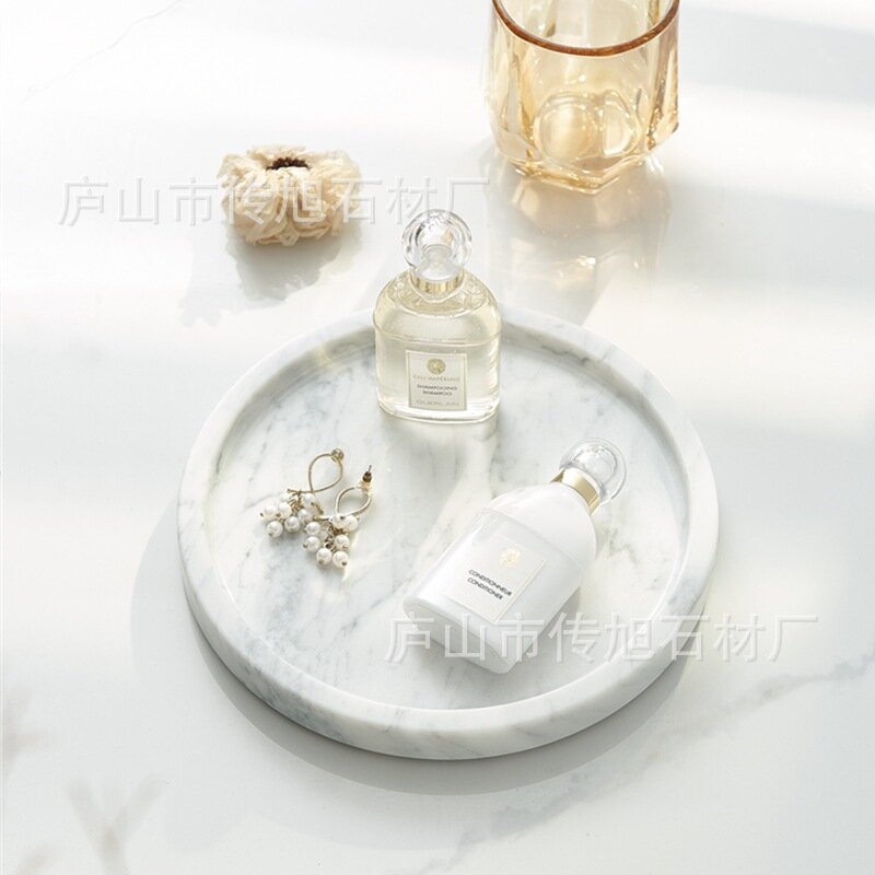 Легкая роскошь, натуральный мраморный круглый поднос для фруктов, креативный домашний поднос для гостиной, свадебной вечеринки, настольный поднос для сухофруктов и закусок
