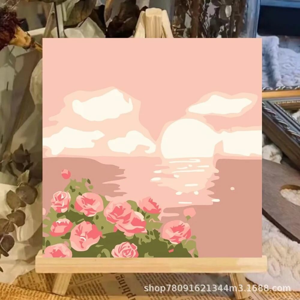 Детская и маленькая картина по номерам на холсте с тематикой природы для девочек 20 х 20