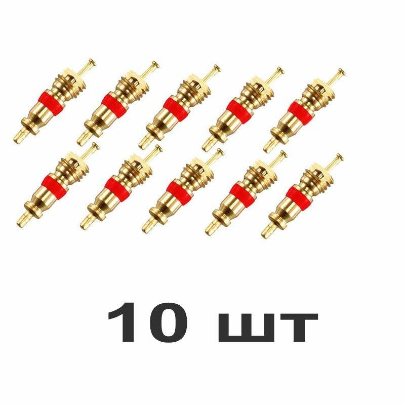 Золотник вентиля автомобильный набор + колпачков на ниппель