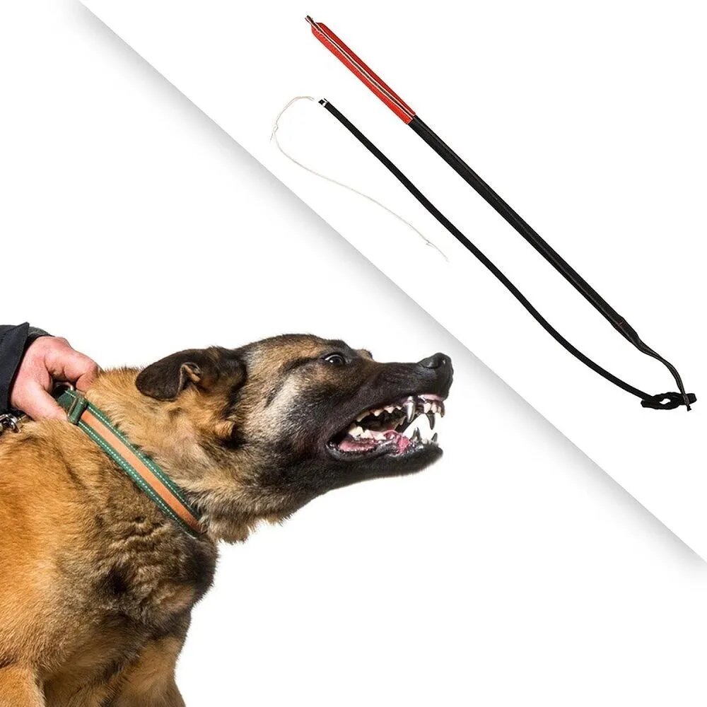 Кнут из коровьей кожи для поддразнивания и дрессировки собак, 50 см, красный цвет