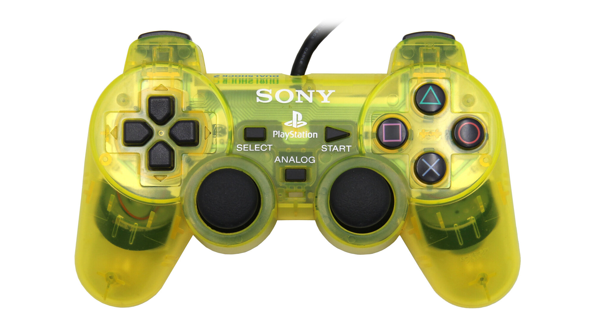 Геймпад проводной Sony DualShock 2 Transparent Lemon Yellow для PS2
