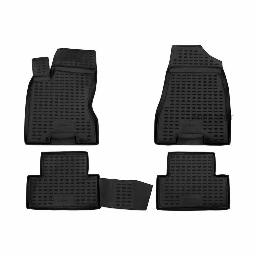 Коврики в салон NISSAN X-Trail (T31), 2007-2010, 2011-02/2015, . (ПУ, повышенная износостойкость от официального дистрибьютора, FORMAT, артикул FORMAT3620210