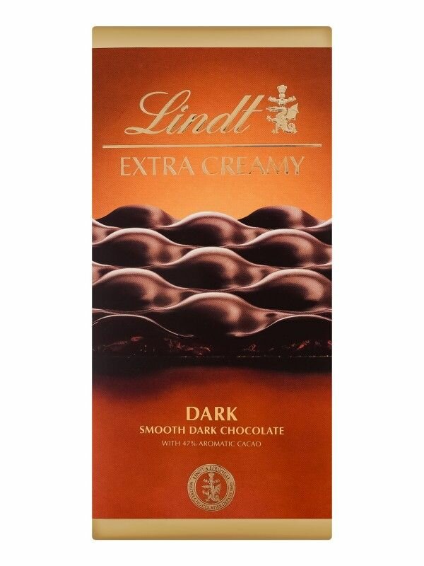 Темный шоколад Lindt Extra Creamy, 80 г