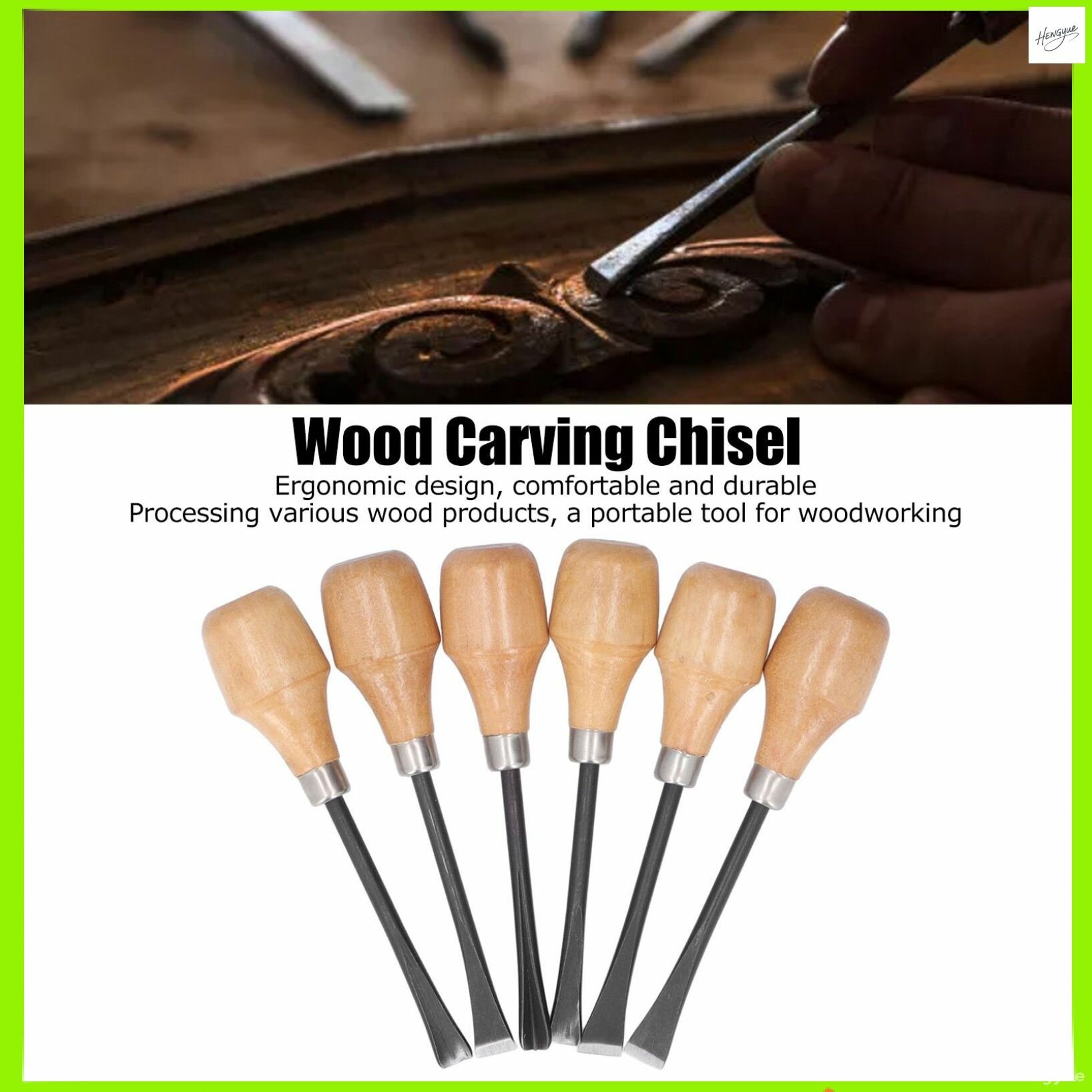 Набор долот для резьбы по дереву, набор ручных инструментов для скульптуры, полусферическая ручка, аксессуары для рукоделия сделай сам-. hengyue