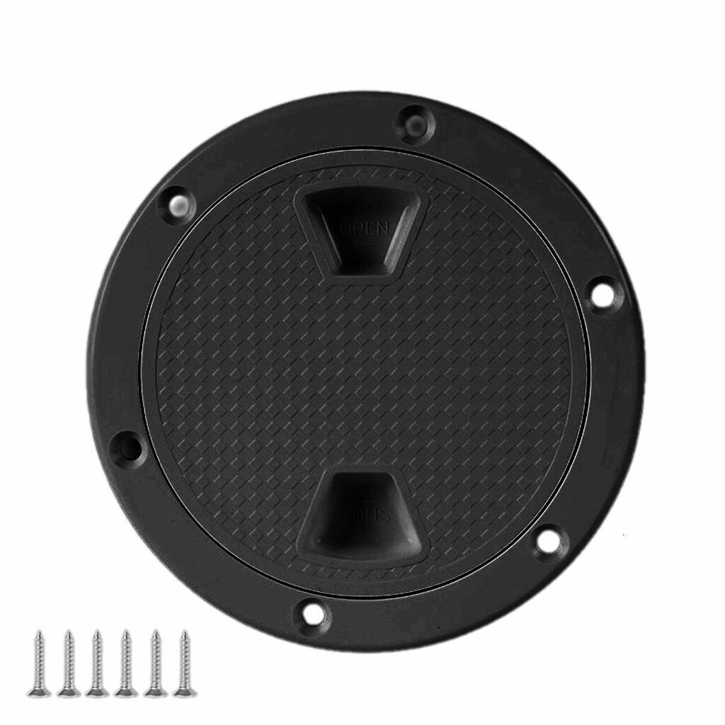 Крышки смотровых люков из АБС, Черный - 8 дюймов