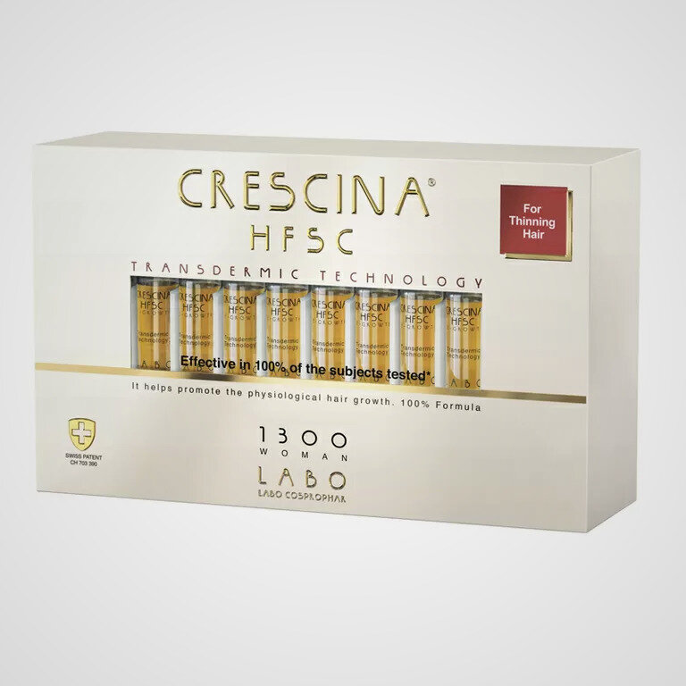 Лосьон для стимуляции роста волос для женщин 1300 20 амп Crescina Re-Growth HFSC 100% Лосьон 20 АМП