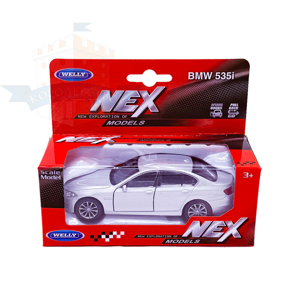 Машинка Welly BMW 535i (F10), серебристый, 1:38, арт.43635W-S