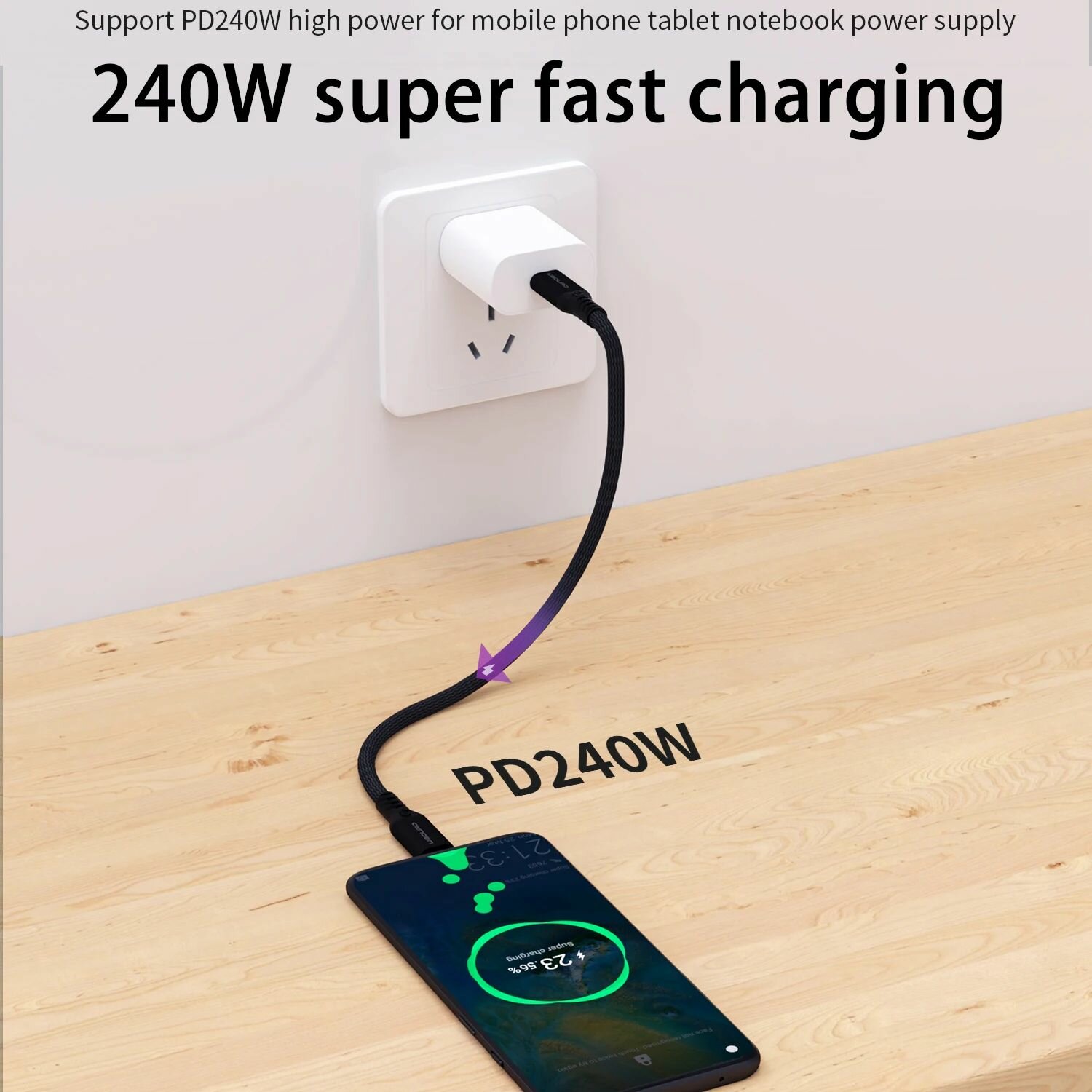 Кабель Thunderbolt 4, Макс 2 м, Кабель USB4, Макс передачи данных 40 Гбит/с, Thunderbolt3, Кабель быстрого зарядного устройства 8K60Hz типа C PD240W USB-C для мобильного диска ноутбука