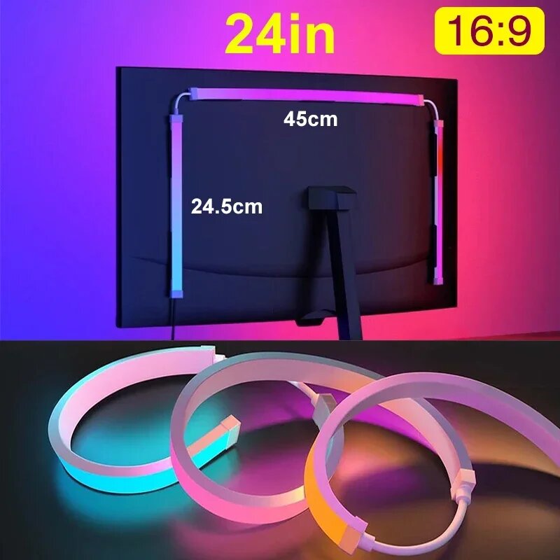 RGB-лента для монитора 24 дюйма