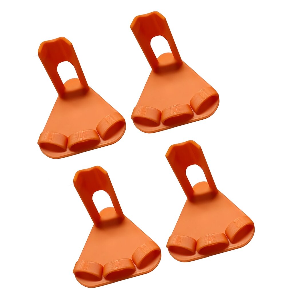 Набор из четырех частей, фиксированная шина для лечения травм лап птицы (куриная шина (набор из 4 частей с отверстиями)) с ремешками-оранжевый