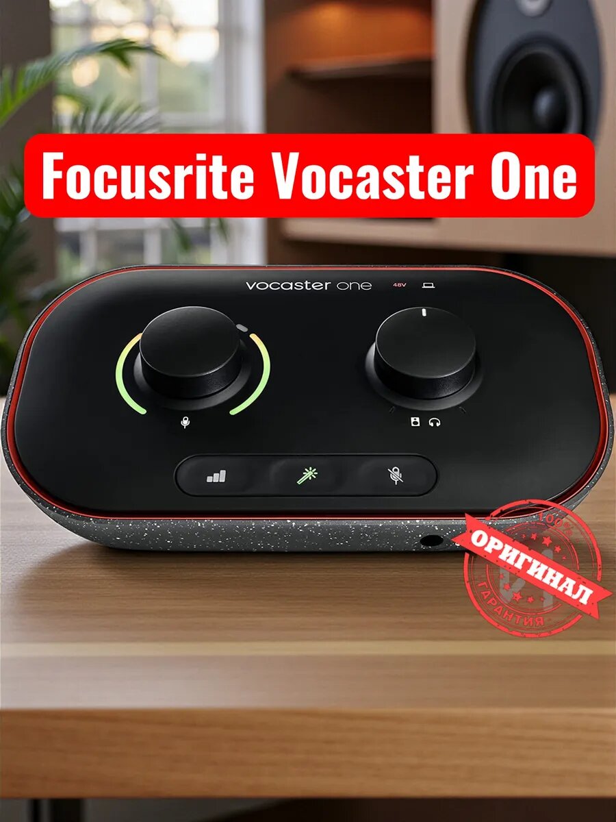 Звуковая карта Focusrite Vocaster One, 24 бита, внешняя, красная