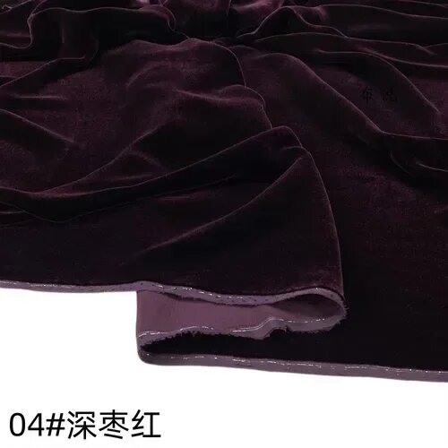 Золотой шелковый бархат для пошива чеонгсам 1,4х1 м Фиолетовый, 1.5 meters, 4 Deep date red