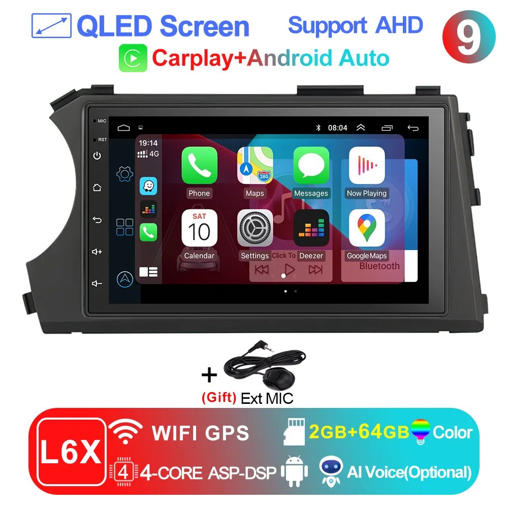 LEHX автомобильный радиоприемник мультимедиа для Ssangyong Kyron Actyon 2005-2013 L6X(2-64GB)-0