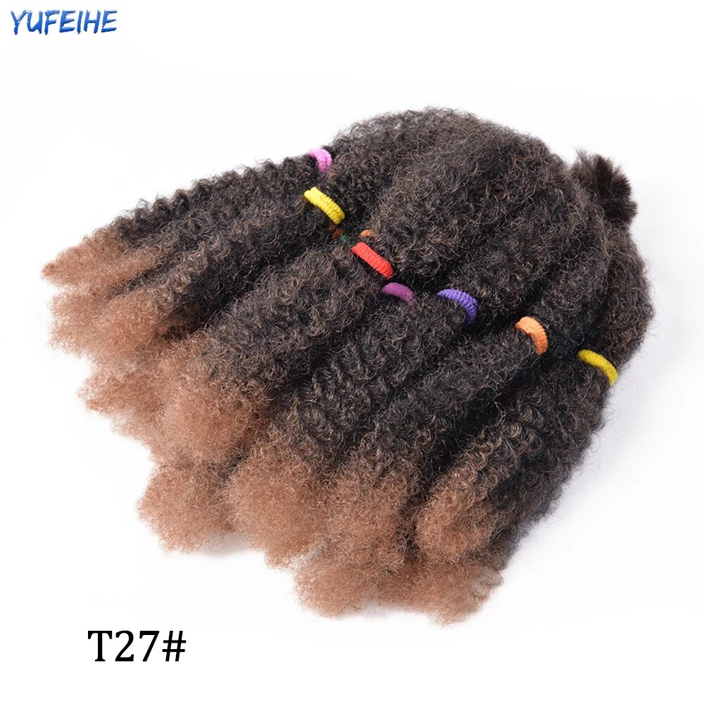 Синтетические волосы yufeihe афро кудрявые 12 дюймов 12inches 95g, T27