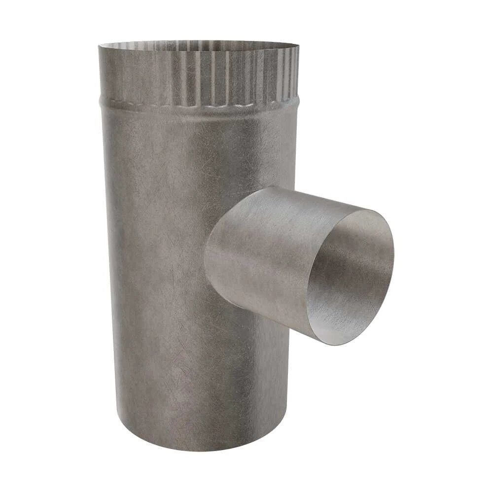 Тройник для круглых воздуховодов 200/160/200 мм, оцинкованная сталь ООО Вентмаркет