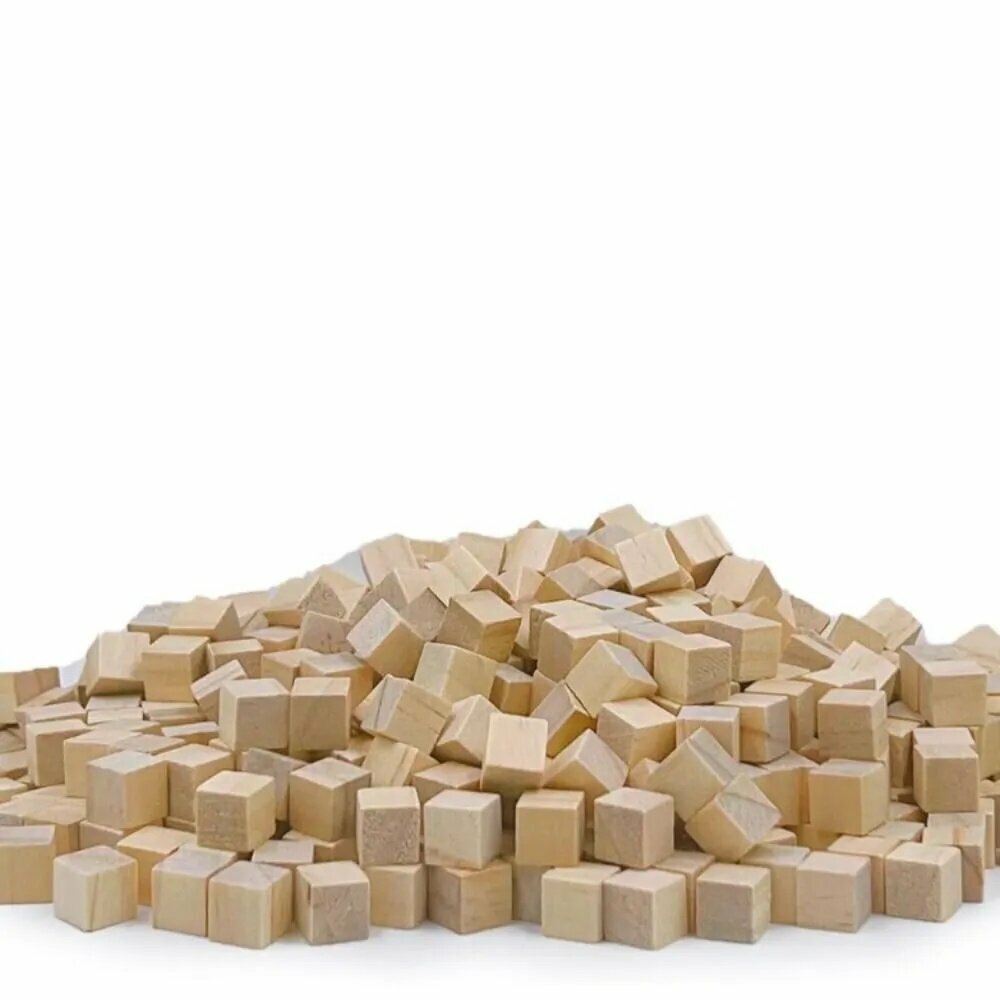300 шт. Деревянные квадратные блоки
