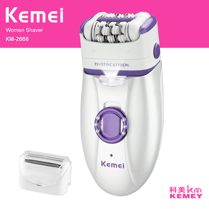 Эпилятор Kemei KM-2668, USB, фиолетовый
