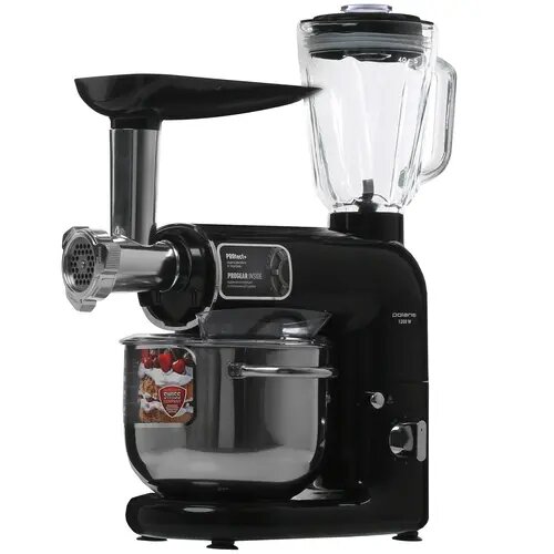 Кухонная машина Polaris PKM 1206 черный [1200 Вт, чаша - 5 л, мясорубка, блендер]