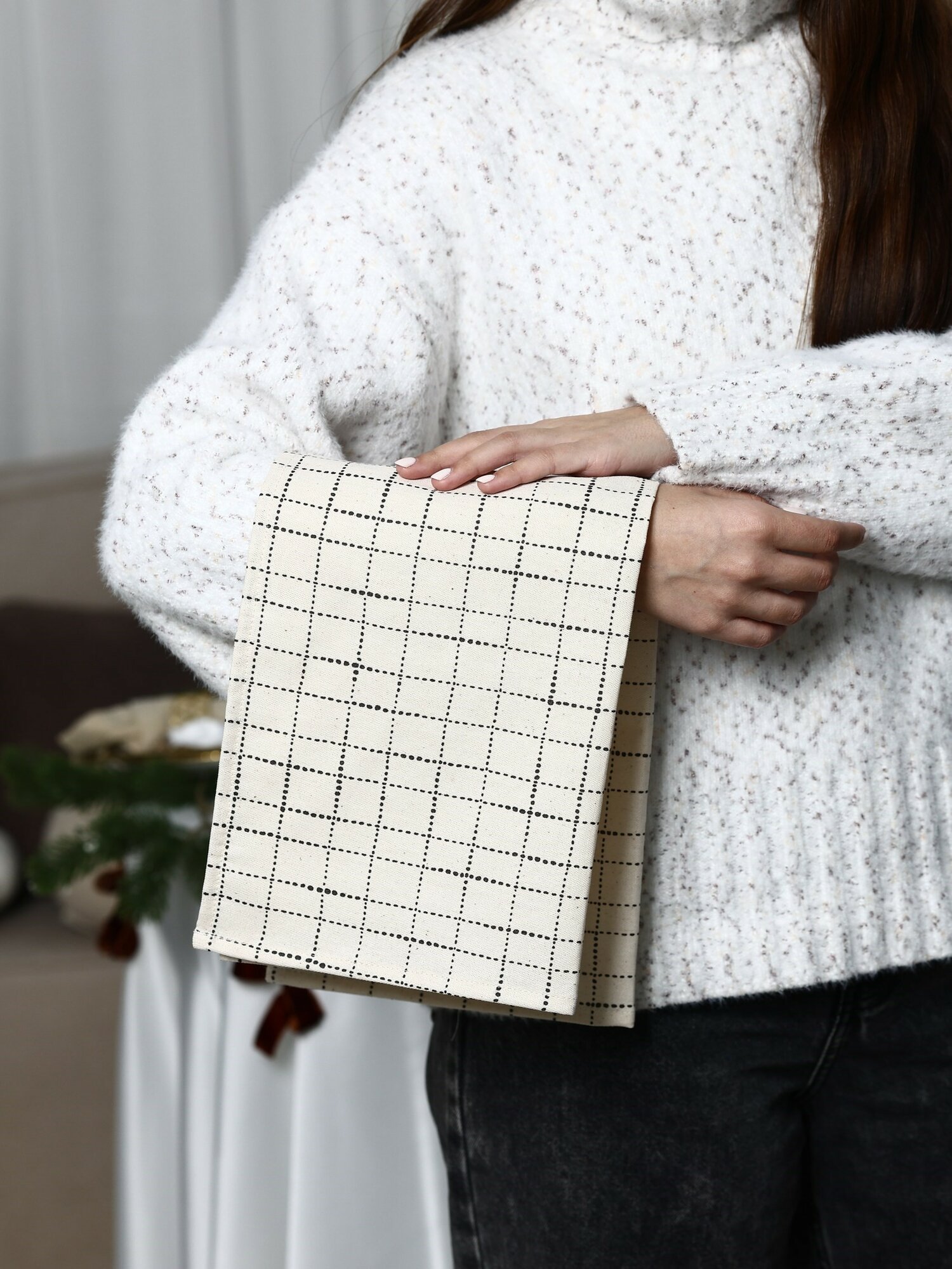 Набор кухонных полотенец YERRNA, хлопок 100%, цвет бежевый, 4 шт