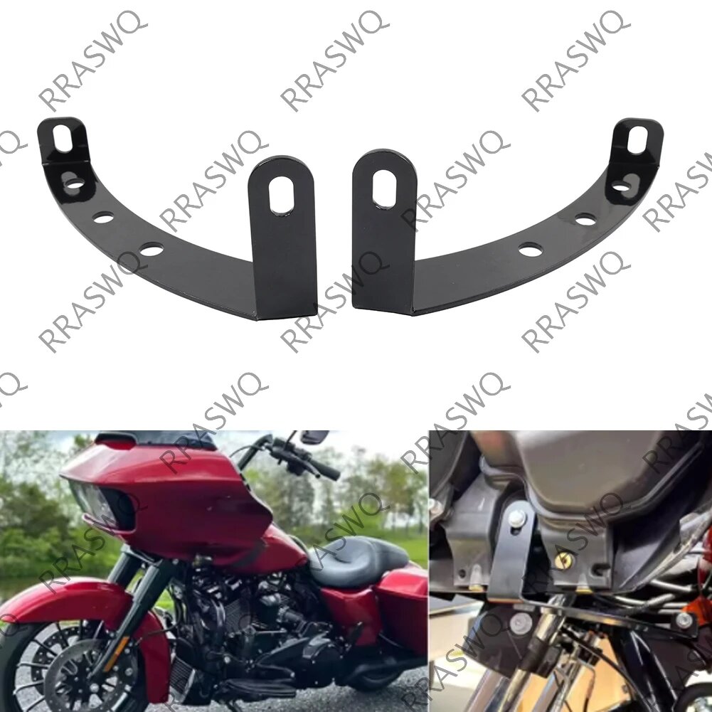 Комплект черных кронштейнов для крепления обтекателя для Harley Road Glide FLTR FLTRX 2015+
