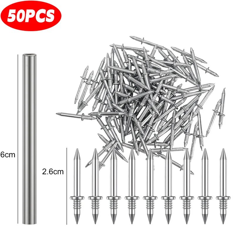 Двуглавые гвозди для плинтуса из железа 50PCS