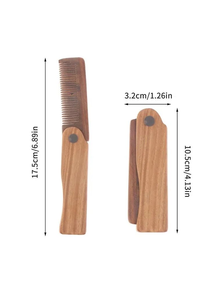 Расческа для бороды из сандалового дерева