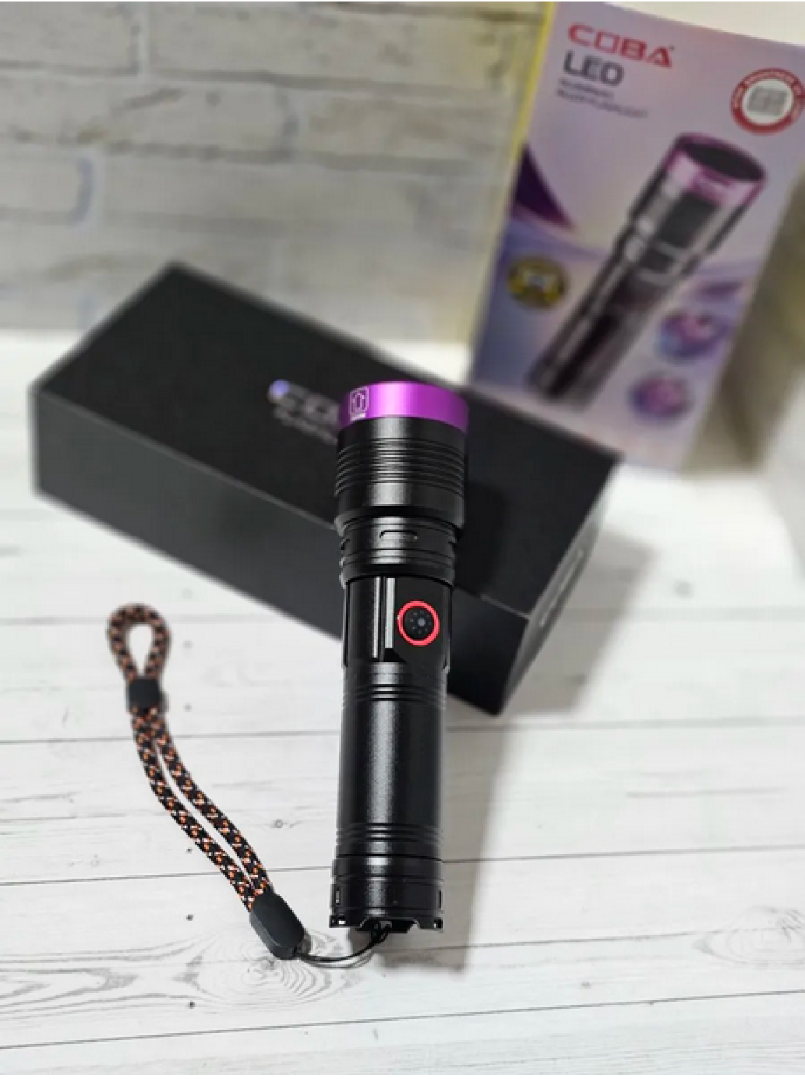 COBA CB-UV979 ручной ультрафиолетовый фонарь 10Вт алюминий 9800mAh