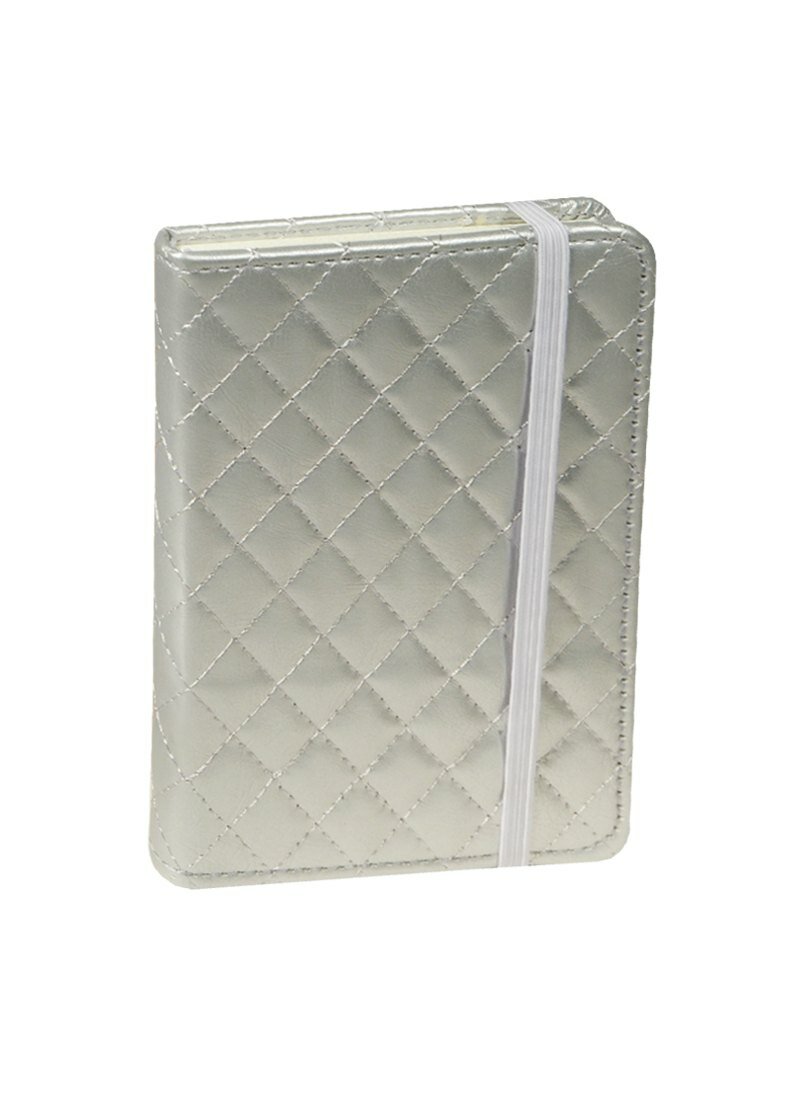 Записная книжка А6 96л "Ромбики" серебро, Link Art