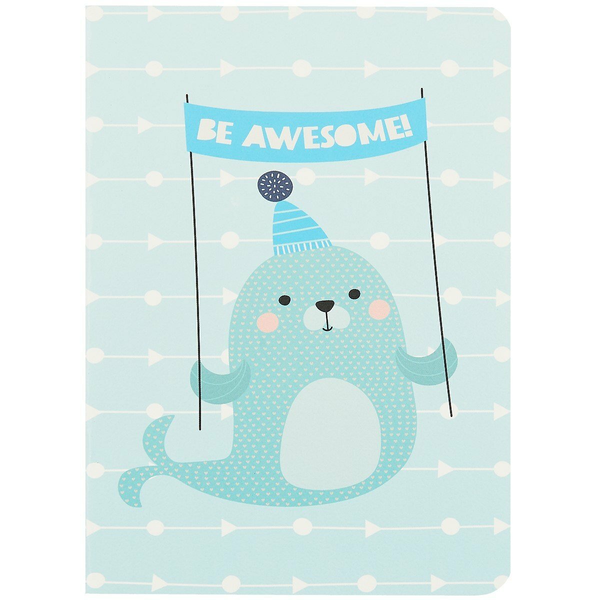 Записная книжка «Be awesome» А6, 32 листа в линейку, сшивка, Kairui, в ассортименте