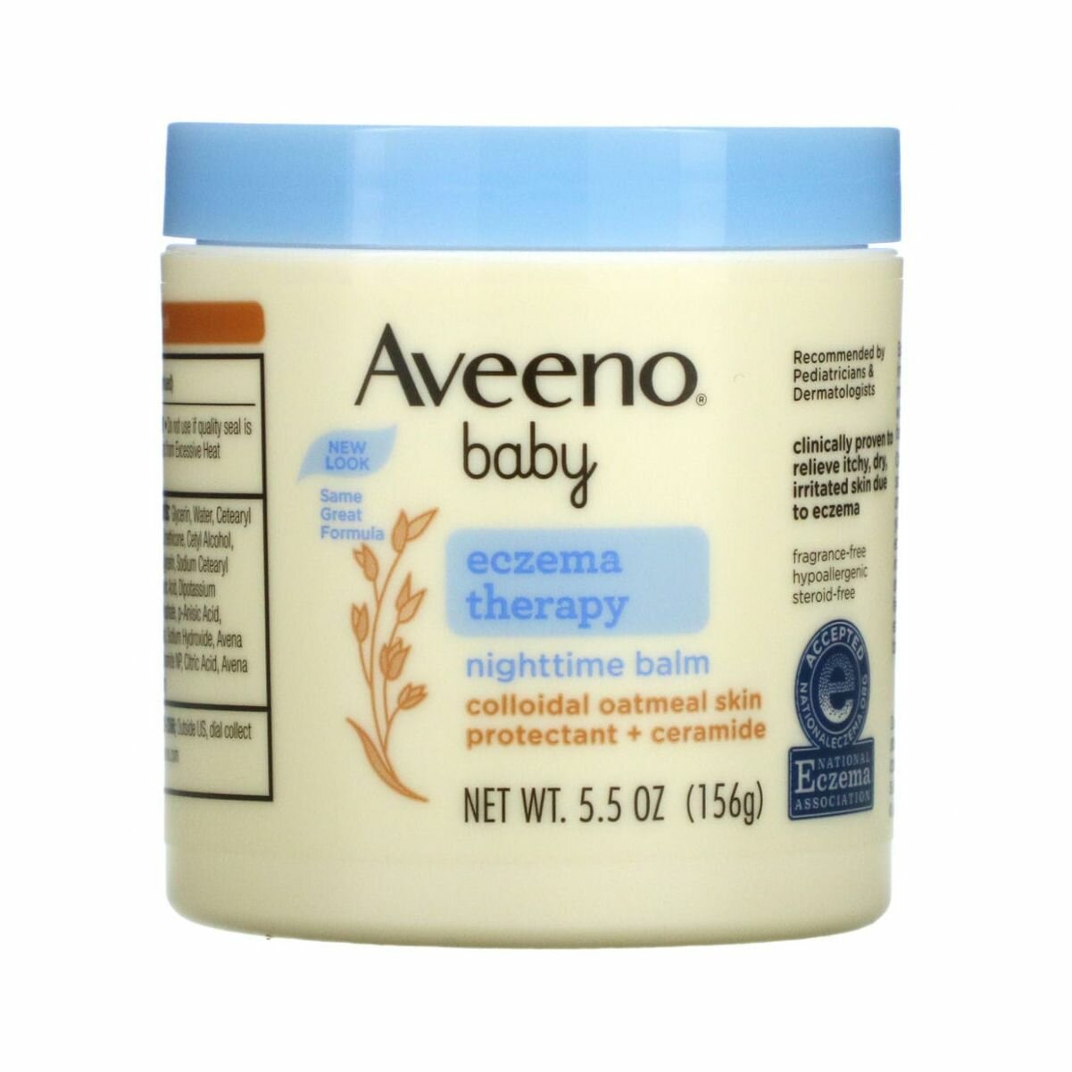 Aveeno, Baby, средство для лечения экземы, ночной бальзам, 156 г (5,5 унции)