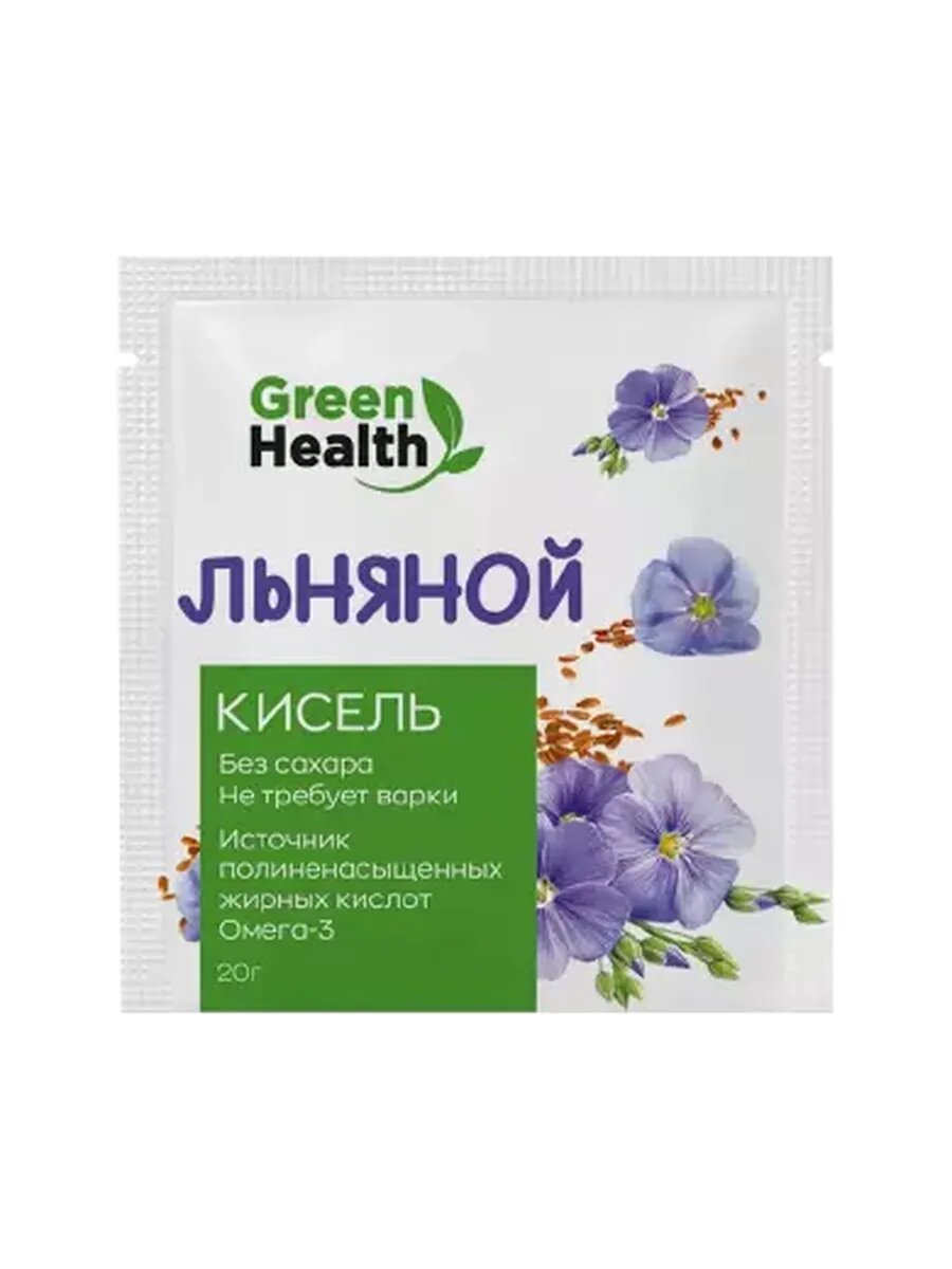 Грин Хэлф Кисель Льняной без сахара 20г