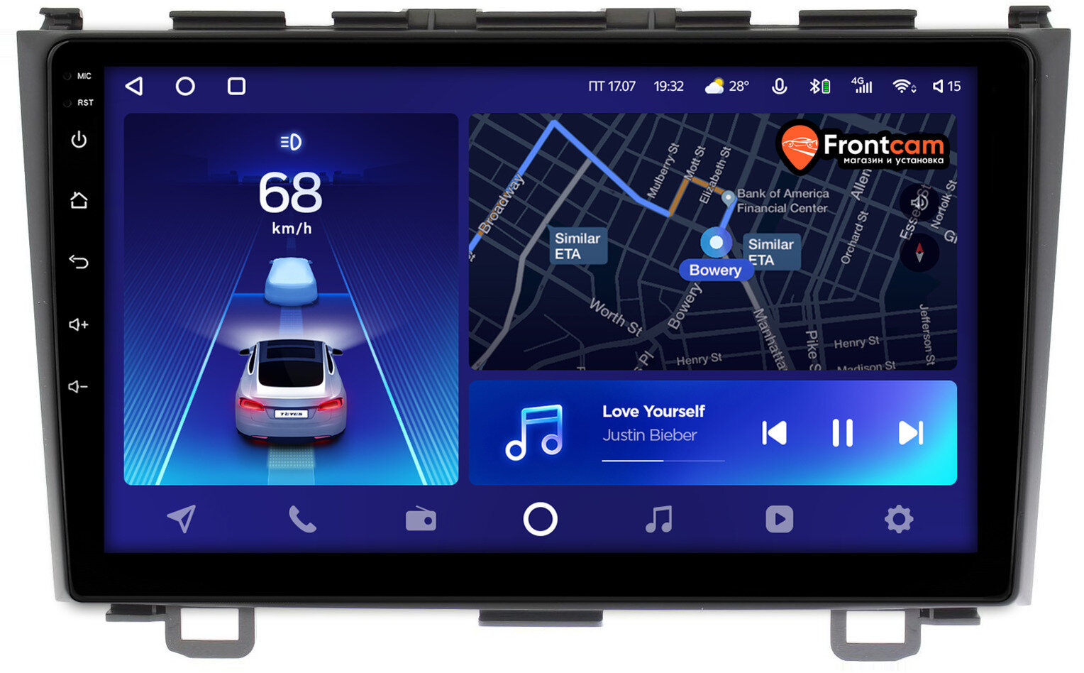 Штатная магнитола Honda CR-V 3 2006-2012 Teyes CC2 PLUS 4/32 9" RM-9008 Android 10 (4G-SIM, DSP, QLed)