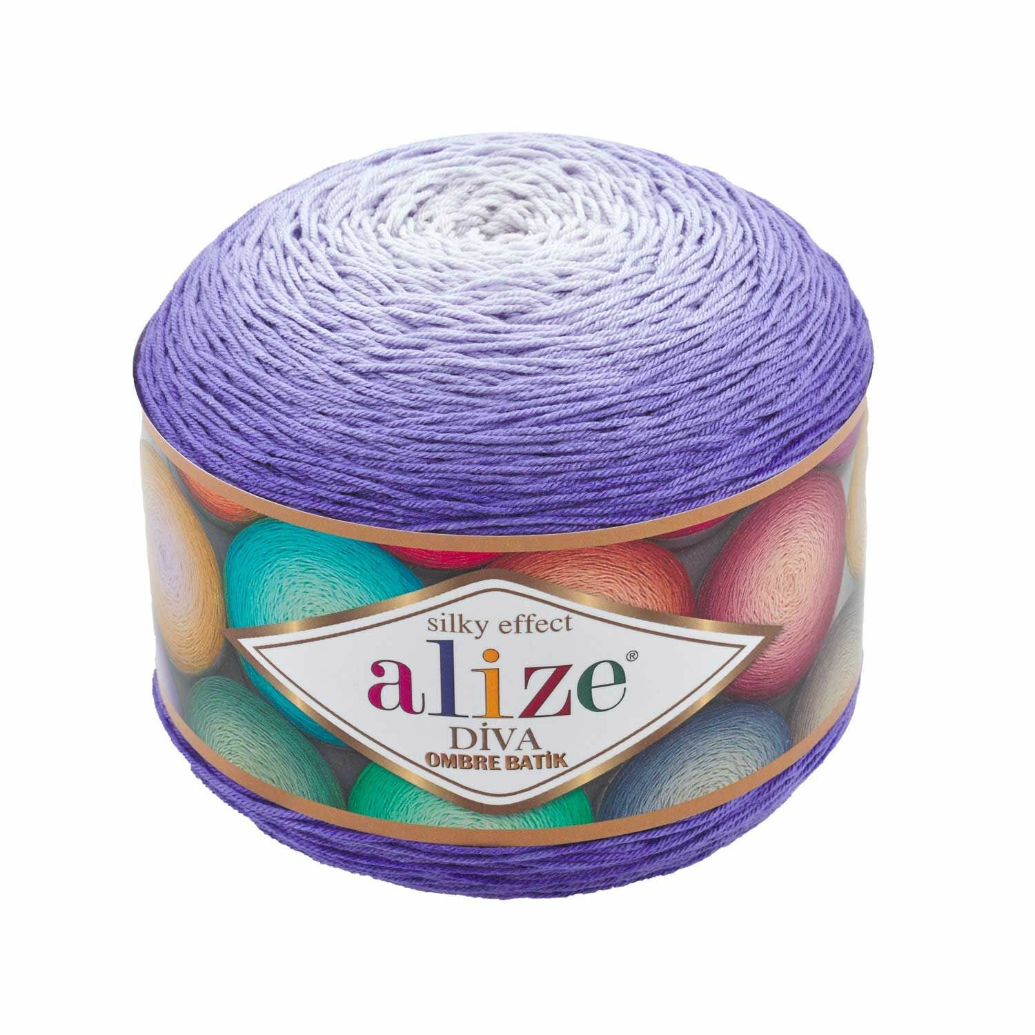 Пряжа Alize Diva Ombre Batik 7378 (1 моток, 250г/875м) сирень