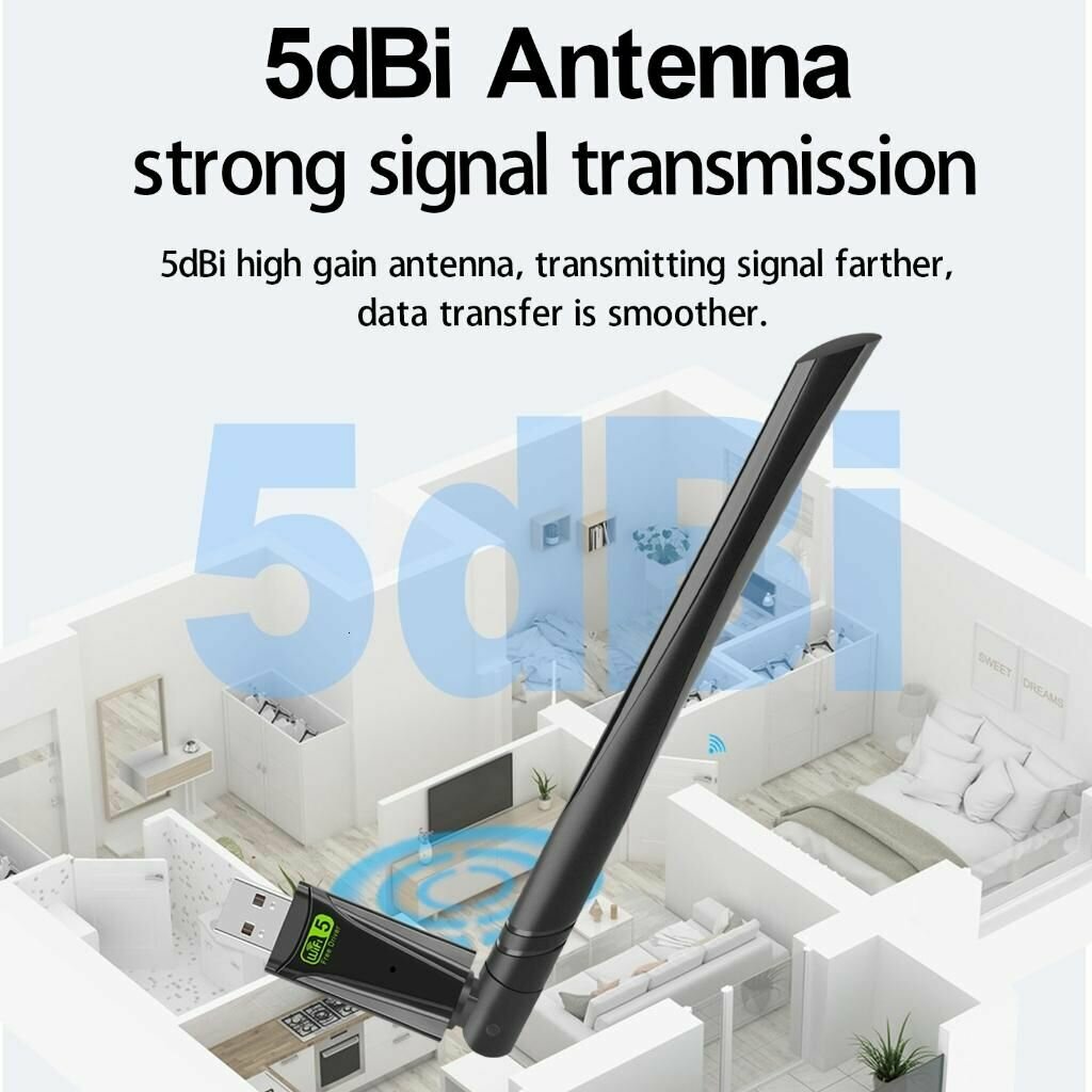 USB-адаптер Wi-Fi 650 Мбит/с — фото 1