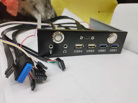 Панель аудиоразъемов для материнской платы с разъемами USB 3.0, 2.0, Type-C 3.2, 3.1, слотом для оптического привода,