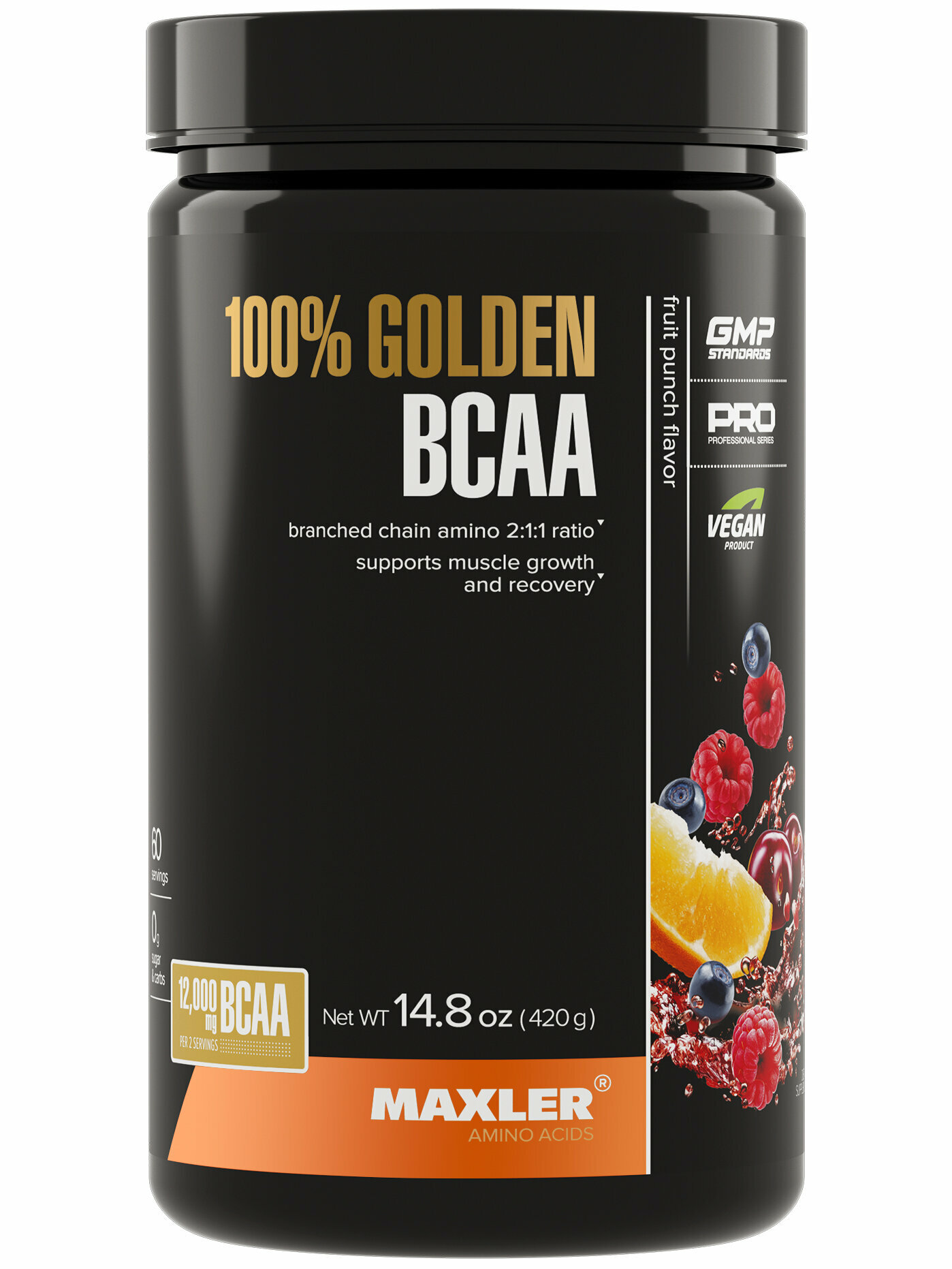 Незаменимые аминокислоты Maxler 100% Golden BCAA - 420 г, фруктовый пунш