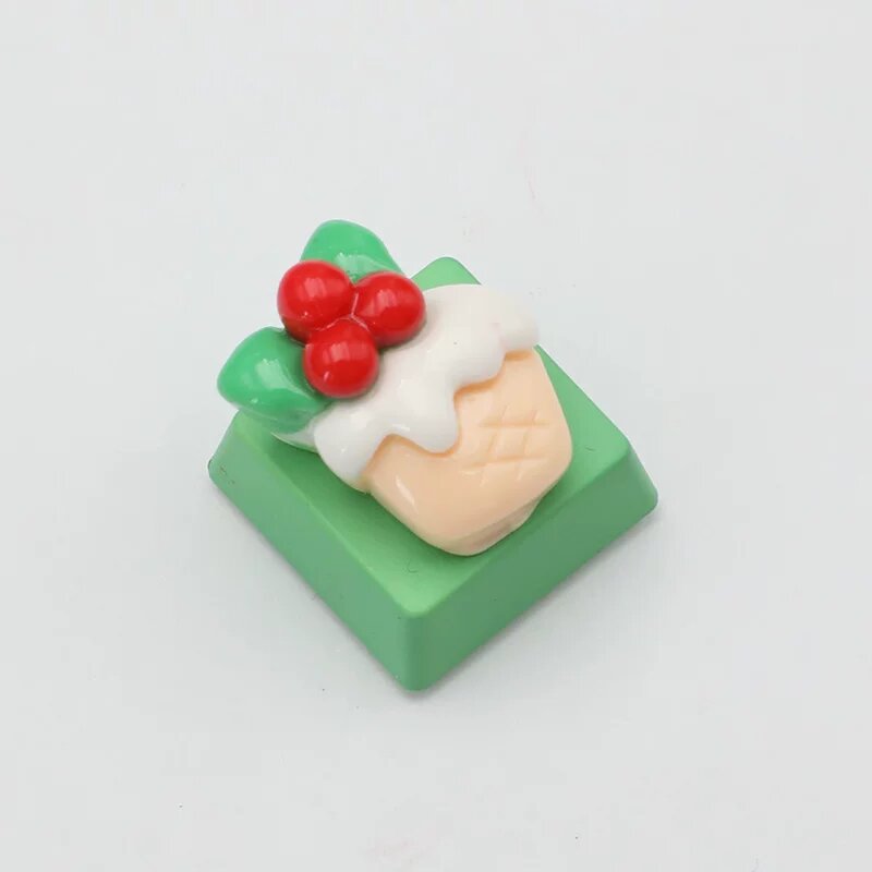 Новогодняя креативная объемная персонализированная механическая кейкап-накладка из смолы в виде креста, подарок,