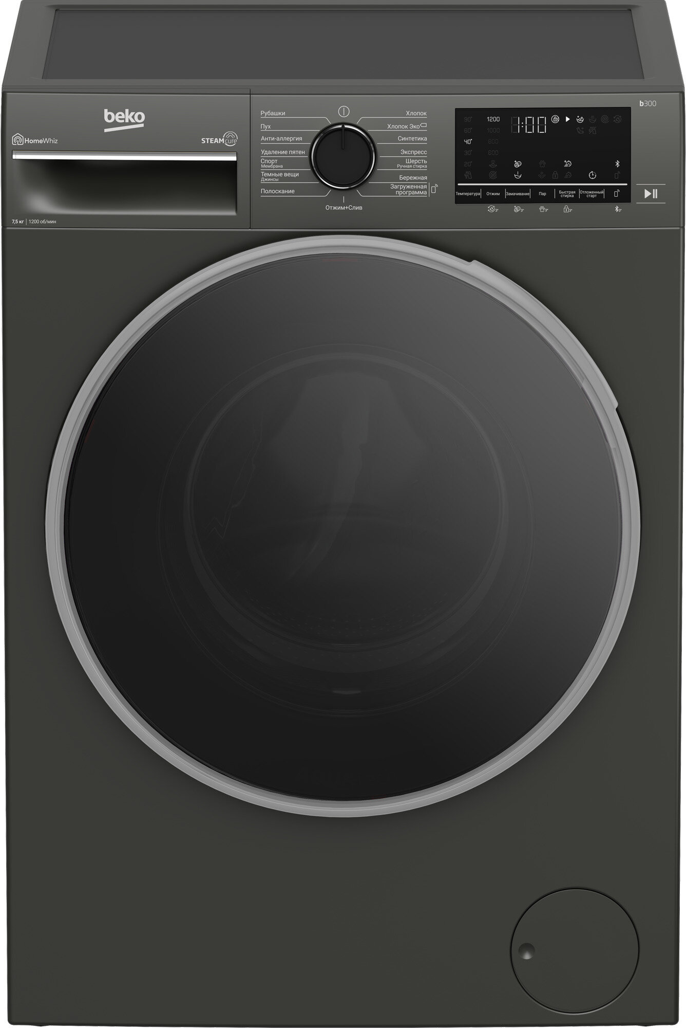 Стиральная машина Beko B3WFR57H2A, 60 см, серый