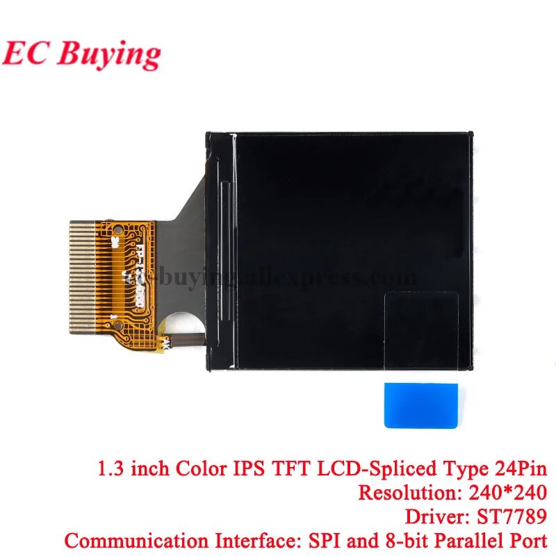 1.3" IPS TFT LCD 240x240 ST7789, SPI/Parallel