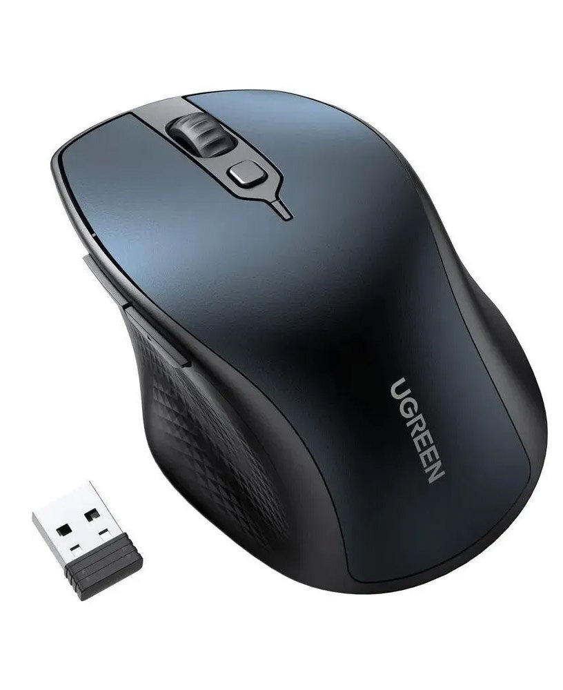 Беспроводная мышь UGREEN MU101 4000dpi, Bluetooth/Wireless, 90 г, синий 15807_