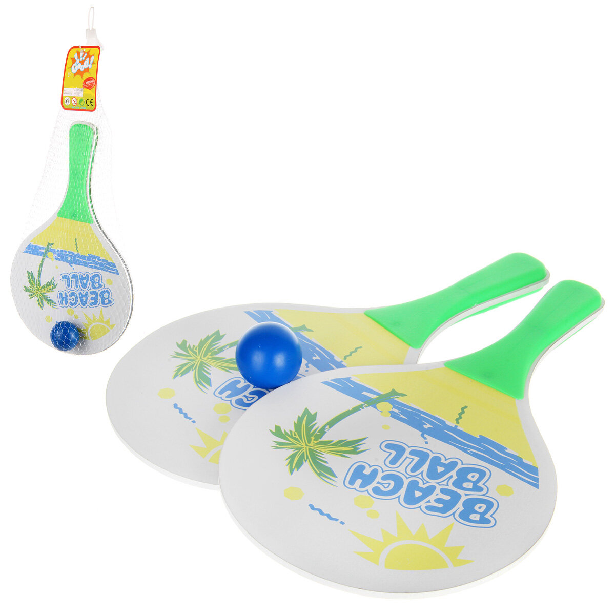 Набор ракеток для бадминтона "Veld Co", с мячиком и воланчиком, 2 ракетки