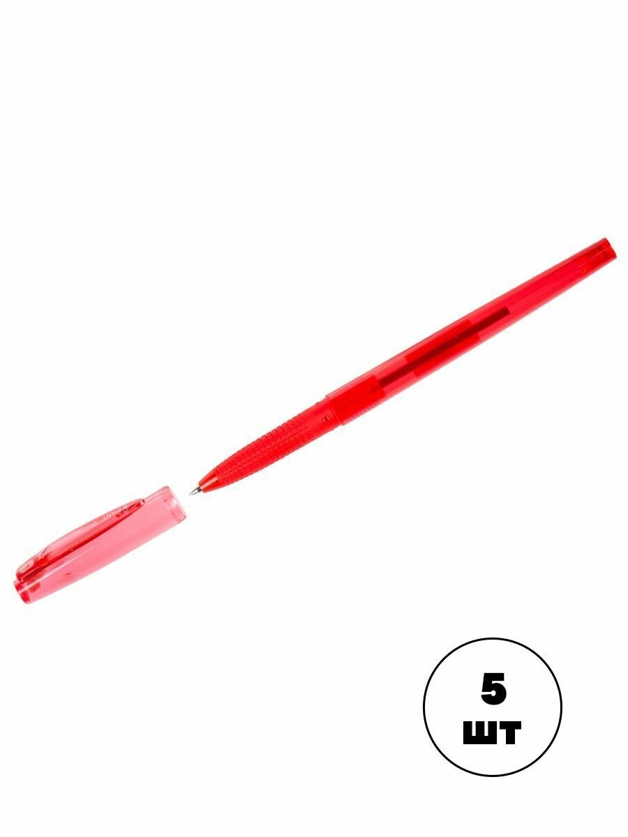 Ручка шариковая Pilot "Super Grip G" красная, 0,7мм, грип (5 шт), BPS-GG-F-R