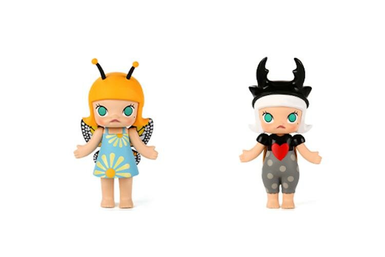 Коллекция фигурок унисекс POP MART Molly в стиле насекомых, Confirmed model - monarch butterfly + staghorn worm (unboxing and unbagging)