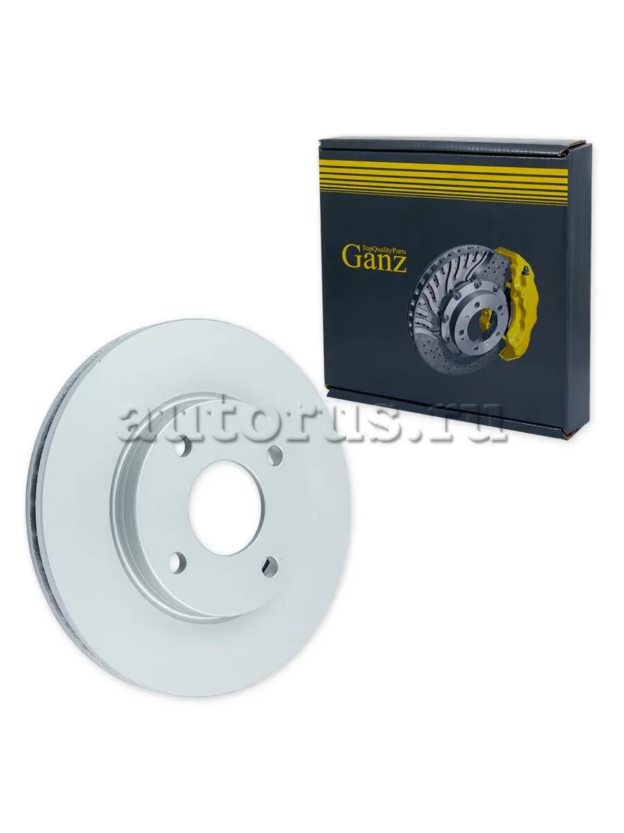 Диск тормозной передний с покрытием FORD FOCUS I 98-04 GANZ